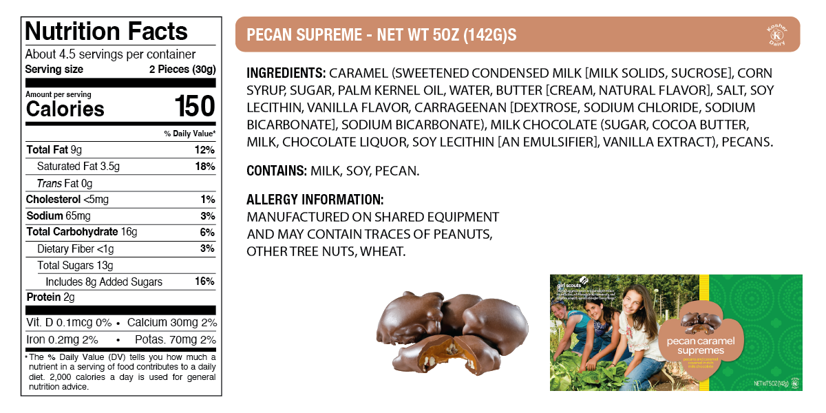 Trophy Nut™ Nutrition Information