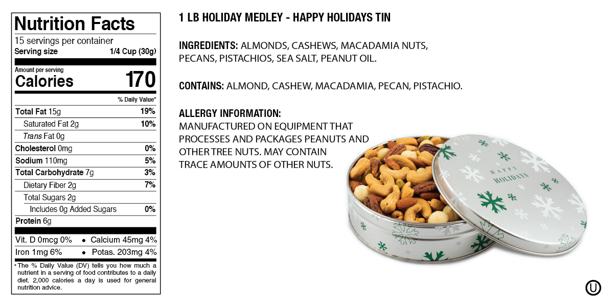 Trophy Nut™ Nutrition Information
