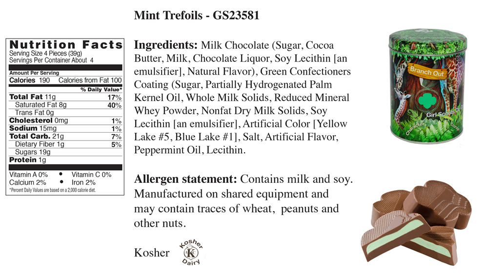 Trophy Nut™ Nutrition Information