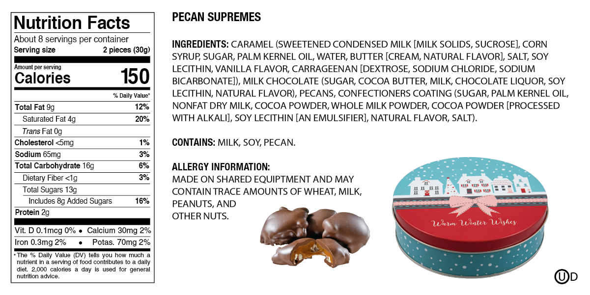 Trophy Nut™ Nutrition Information